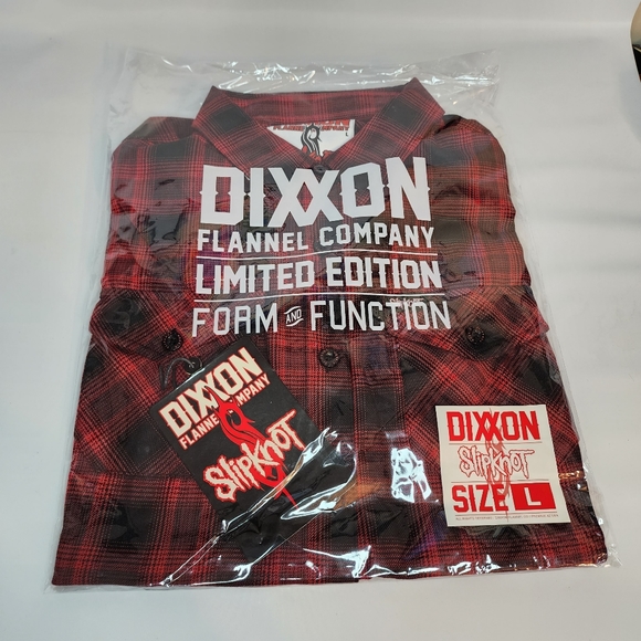 DIXXON | Tops | Dixxon Flannel X Slipknot Flannel Shirt Collab Red ...